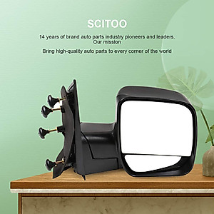 SCITOO Passenger Side Mirror Side View Mirror Compatible with 2003-2013 For Ford E-150/E-250 2004-2013 For Ford E-350 Super Duty 2004-2013 For Ford E-450 Super Duty FO1321254