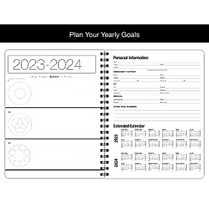 Dated Minimalist DayPlanner - 12 Monthly Calendar Overview, to-do Lists, Weekly and Daily Planning (8.5 by 11 inches), 2023-2024 Minimalist