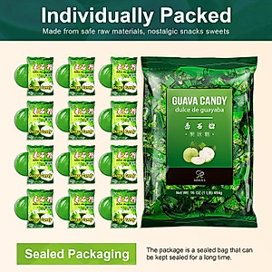 Soeos Guava Candy, Classic Series Chinese Guava Hard Candy, 16 oz (Pack of 1)