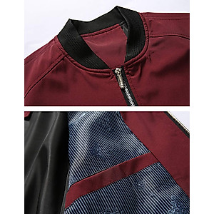 Lavnis Men's Flight Bomber Jacket Lightweight Softshell Coat Sportwear Zipper Windbreaker Khaki S