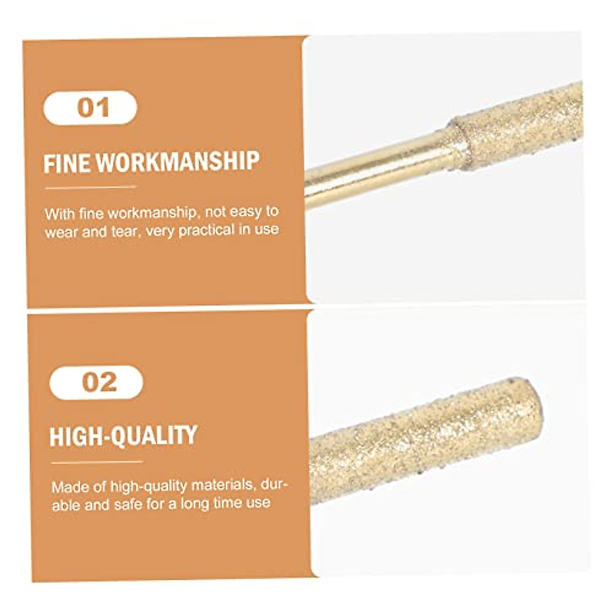 GANAZONO Chainsaw File Chainsaw Tool Chain Tool Deburring Tool Titanium Plated Burr File Burr Grinding Diamond Chainsaw Sharpener Sharpening Wheel Burr Grinding Stone Sharprner Mill 8 Pcs