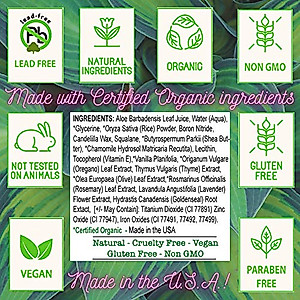 Fifth & Skin (PORCELAIN) Better’n Ur Skin Liquid Foundation – Natural – Organic - Gluten Free - Vegan - Cruelty Free - Palm Free - Natural Sun Protection – Healthy, Buildable Coverage - 1 oz.