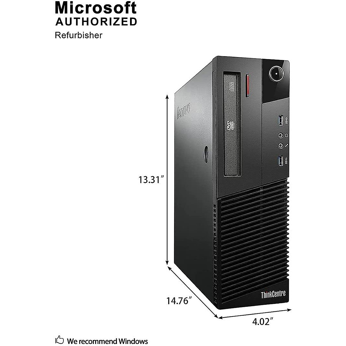 Lenovo ThinkCentre SFF Desktop Computer i7 up to 3.9GHz, 16GB RAM, 2TB HDD, WiFi, Keyboard & Mouse, Windows 10 Pro (Renewed)