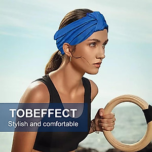 BrillaraSymm Headbands, 8 Pack Extra Large Turban Wraps Non-slip Workout Hair Bands for Women, Wide Headbands for Women's Hair Sport Yoga Hair Bands, Polyester, HAIRBAND, Women's Hair Accessories