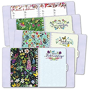 Katie Daisy 2023 Deluxe Hardcover Weekly Planner | 12-Month (Jan 2023 - Dec 2023) | 7.5" x 9" | Wire-O, Inner Pockets, Elastic Closure, Tabs