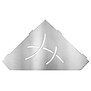 Bernkot Corner Shower Shelf 10" Brushed 304 Stainless Steel Pentagonal Corner Shelf Recessed Bathroom Shower Shelf, No Drilling