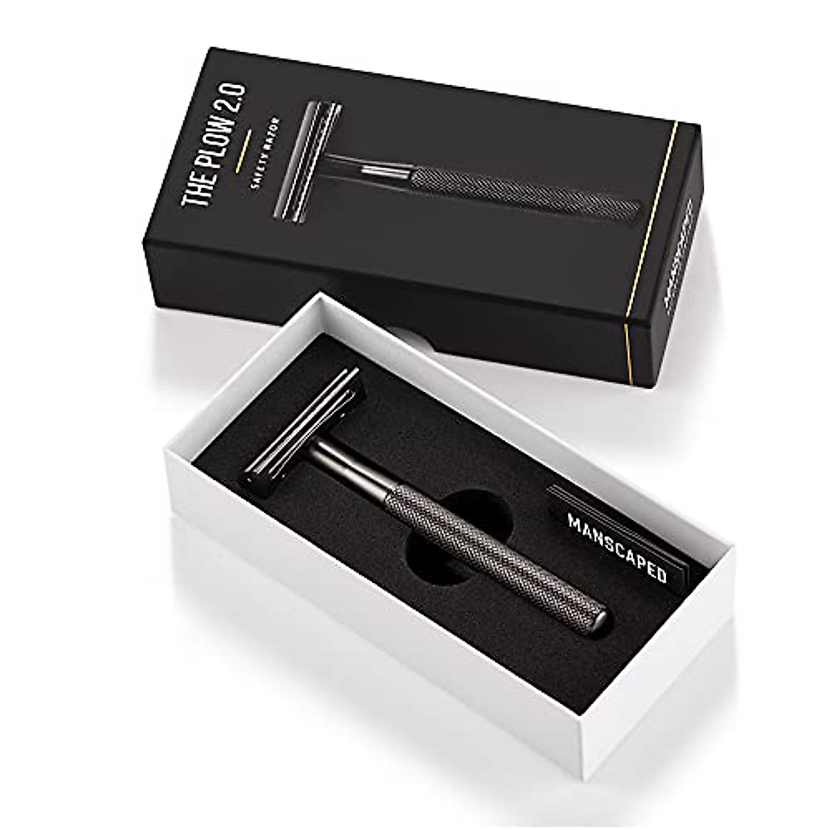 MANSCAPED® The Plow™ 2.0 Premium Single Blade Double-Edged Safety Face Razor