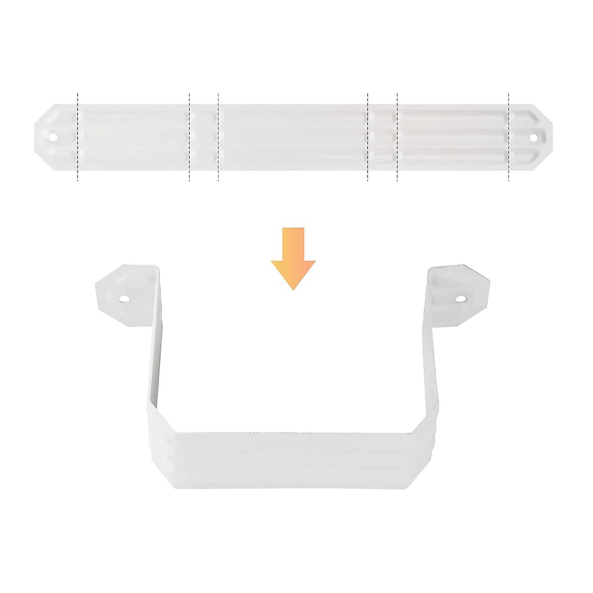 Gutter Downspout Strap downspout offset 3x4， Leader Strap 3x4 rain gutter downspout extension adapter (Leader Strap 3x4-2 pcs)