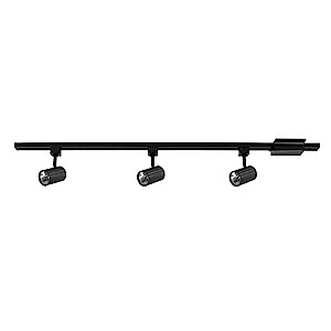 Mini Cylinder 44 in. Black Integrated LED Linear Track Lighting Kit