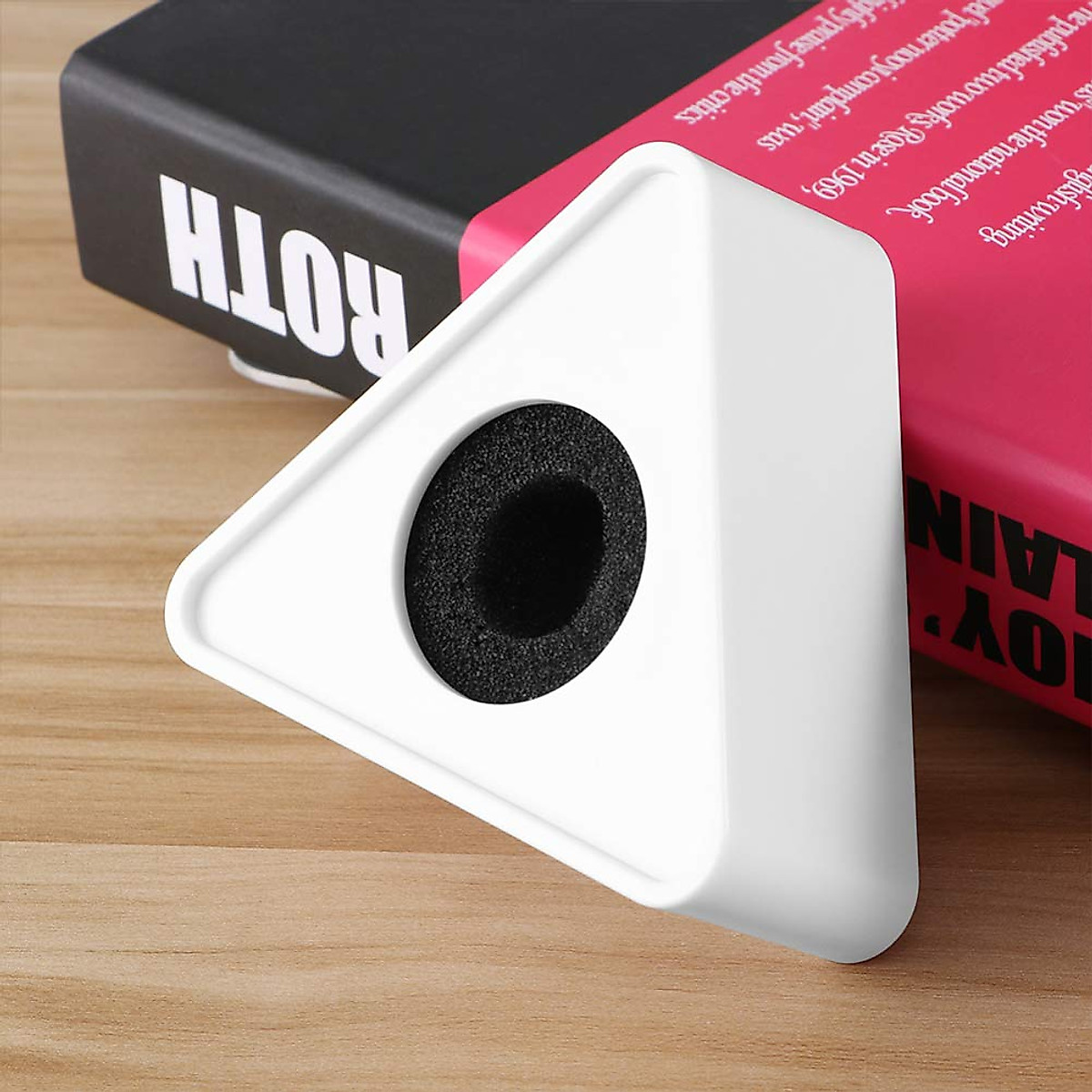 STOBOK Portable Triangle and Square Shaped Interview Mic Microphone Logo Flag Station Logo, Pack of 2