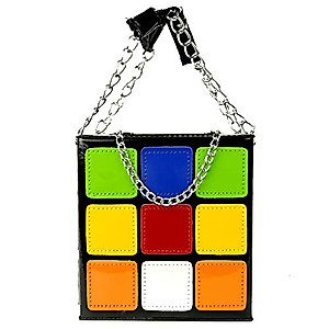 AQING Colorful Magic Cube Handbag,Fashion Tote Purses for Women Girl(MoFB)