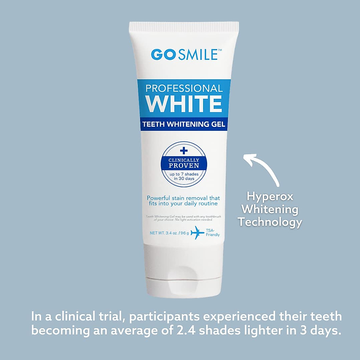 Go Smile Smart Sonic On-The-Go Blue Light Technology Whitening Kit - Dentist Recommended Electric Toothbrush & Professional Tooth Enamel Whitener & Stain Remover Whitening Gel - No Sensitivity, White