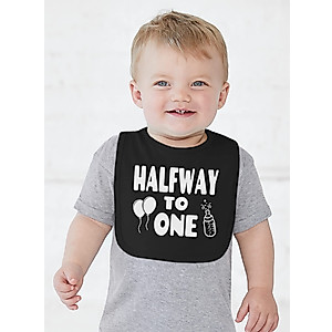 Aiden's Corner Handmade Cute Baby Boy Girl Half Birthday Bibs - Halfway To One (Red)
