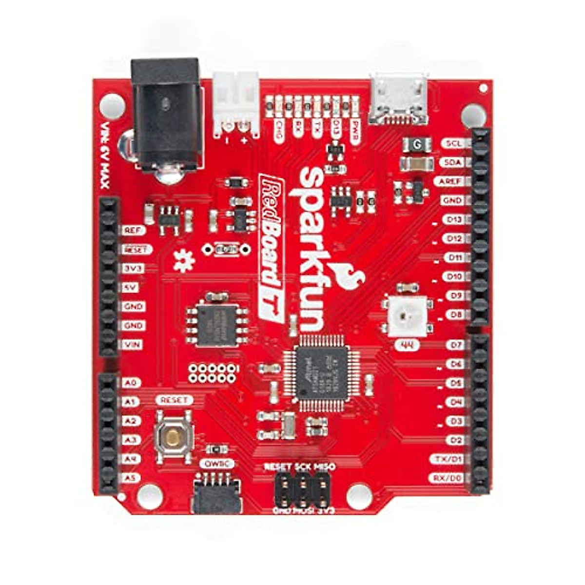 SparkFun RedBoard Turbo -SAMD21 Development Board Powerful microcontroller Qwiic Connect System Integrated Regulated LiPo Charger Compatible with Arduino Micro-B USB Interface Power UF2 bootloader