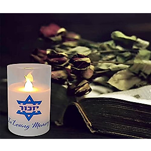 Ner Mitzvah Electric Yahrzeit Candle - LED Votive Candles - Flameless Memorial Candle