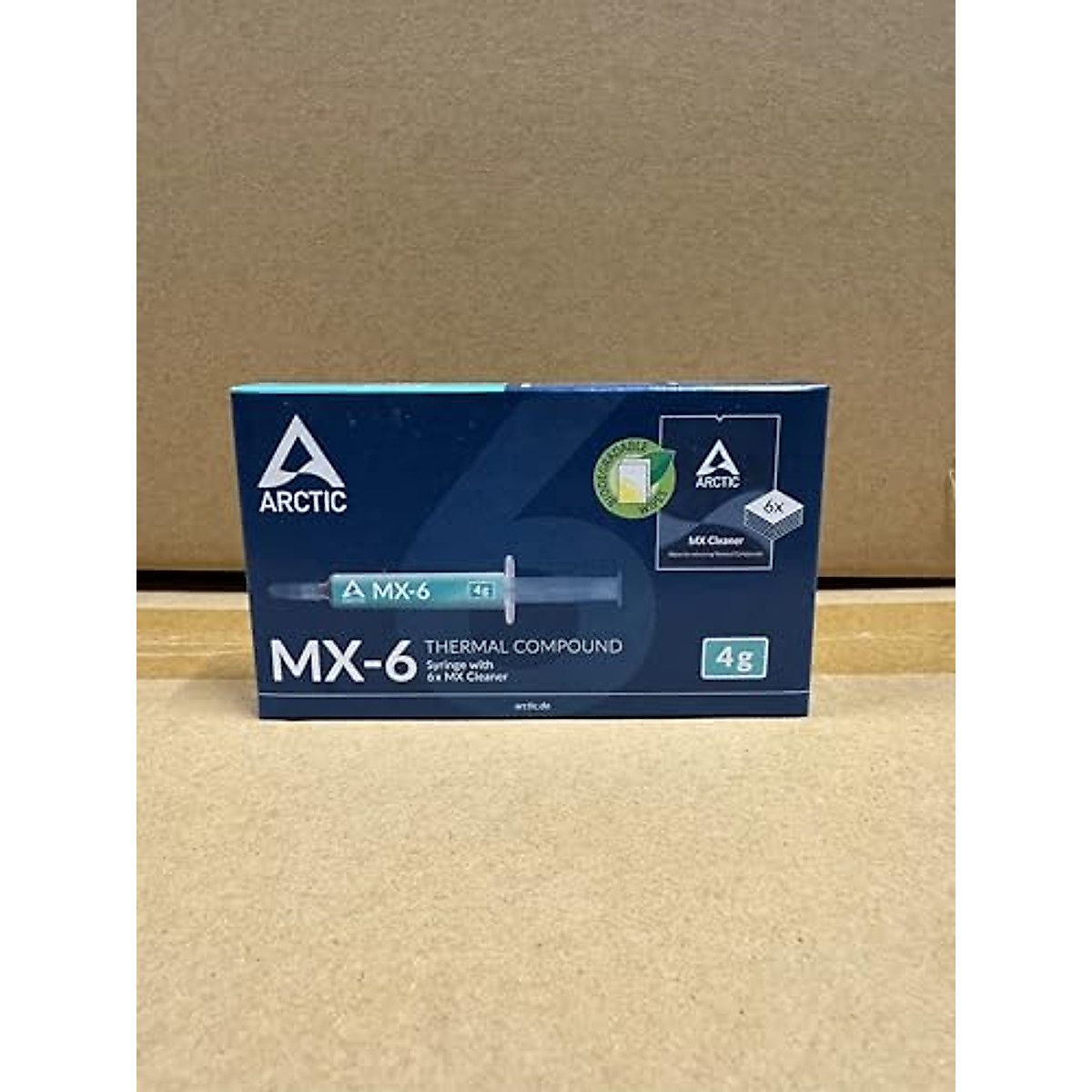 ARCTIC MX-6 (4 g, incl. 6 MX Cleaner) - Ultimate Performance Thermal Paste for CPU, Consoles, Graphics Cards, laptops, Very high Thermal Conductivity, Long Durability, Non-Conductive