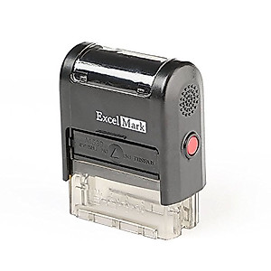 Paid with Check and Date - ExcelMark Self-Inking Rubber Stamp - A1539 Red Ink