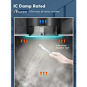 BBOUNDER 12 Pack 4 Inch LED Can Lights Retrofit Recessed Downlight, Baffle Trim, Dimmable, 8.5W=60W, 4000K Cool White, 650 LM, Damp Rated -No Flicker