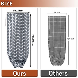 SWISSELITE 2Pcs Plastic Bag Holder, Wall Mount Plastic Bag Organizer, Large Grocery Bag Storage Dispenser, 22x9 in