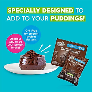 Simply Delish Plant-Based Protein Powder - Sugar Free, Keto Friendly, Clean Protein Powder in Convenient Travel Packs (Chocolate, 6 PK)