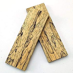 Aibote 1 Pair Spalted Maple Wood Knife Handle Scales Slabs Custom DIY Tools Material for Blank Blades Knives Jewelry Handicrafts Making(4.7"x1.6"x0.31")