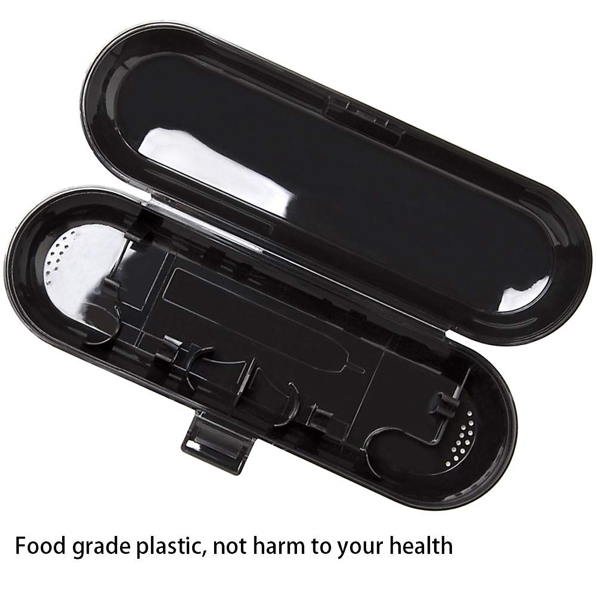 Nincha Plastic Electric Toothbrush Travel Case for Fairywill/TEETHEORY/Seago/Dnsly Series Sonic Electric Toothbrush, Black