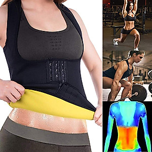Women's Underbust Corset Waist Trainer Cincher Steel Boned Neoprene Sport Workout Body Shaper Vest Tank