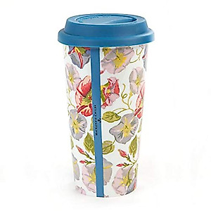 Mackenzie Childs Flower Market Morning Glory Ceramic Travel Mug