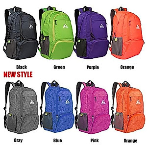 PLAY KING Foldable Waterproof Lightweight Backpack for Shopping Travel or Hiking, for Men or Women