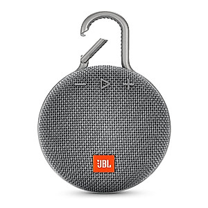 JBL Clip 3, Gray - Waterproof, Durable & Portable Bluetooth Speaker - Up to 10 Hours of Play - Includes Noise-Cancelling Speakerphone & Wireless Streaming