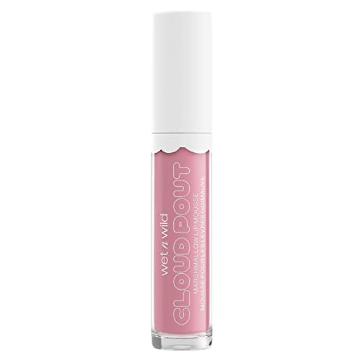 wet n wild Liquid Lipstick Cloud Pout Marshmallow, Light Pink Cloud Chaser | Matte Lip Cream Mousse | Argan Oil | Vitamin E (Pack of 1)