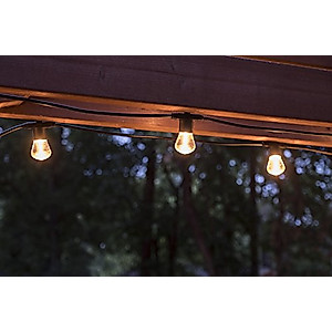 Lights By Night LED Bistro String Lights 12 ft | 6 Shatter Resistant Lifetime Bulbs, 2200K Warm White, Weather Resistant, Indoor/Outdoor, Commercial Grade, Perfect for Backyard, Porch, Patio, 38353