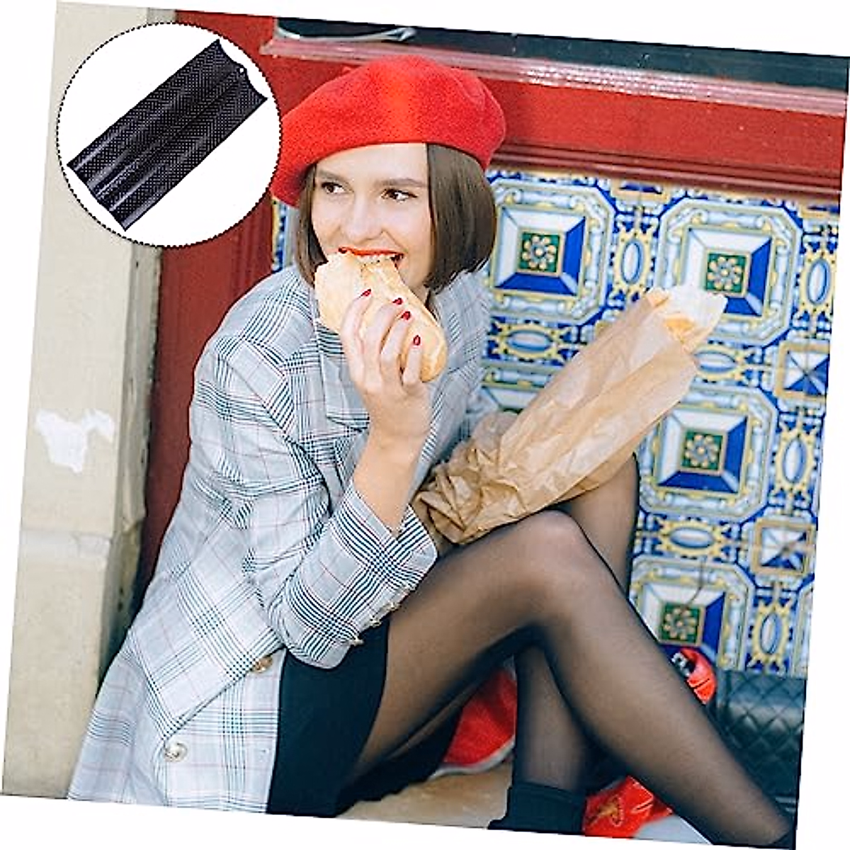 PACKOVE Mini Hot Dogs Mini Loaf Pans Italian Bread French Loaf Pan Oven Tray Kitchen Baking Tool Toast Box Mold Stick Rectangle Black Italy Mini Saucepan French Bread Rectangle Tray