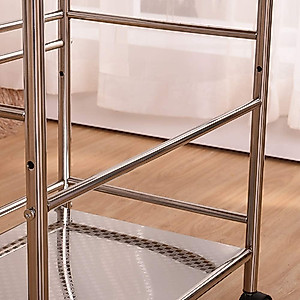 Utility Rolling Cart Kitchen Island Trolley Serving Catering Storage Cart 3 Tier Medical Equipment Rolling Cart, Beauty Salon Trolley with Universal Brake Wheel, Perfect for Hospital/Dental Clinic, 80