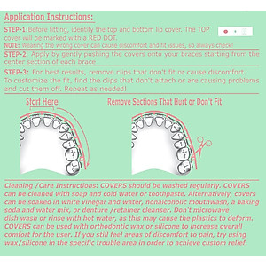 Comfort Cover for Braces, Lip Protector Mouth Guard Lip Cushion Teeth Shield Bumper for Brackets, Aligner, Dental Wax Alternative, Hard and Rigid Clip