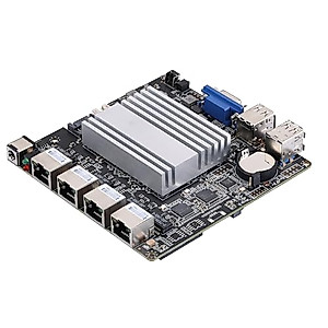 Qotom 4 LAN Mini PC Q190G4U-S02 with 4GB RAM 128GB SSD, Intel Celeron J1900 Processor, Quad core 2.0 GHz, x86 Mini PC Fanless