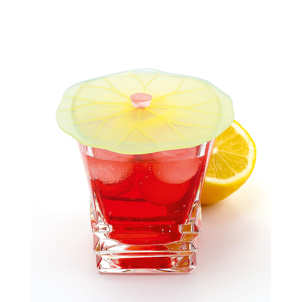 Charles Viancin - Set of 2 Lilypad 4” Silicone Drink Covers - Airtight Seal on Any Smooth-Rimmed Glass, Keep Drinks Cool or Hot, Protect from Winged Pests - BPA-Free - Oven, Freezer, Dishwasher Safe