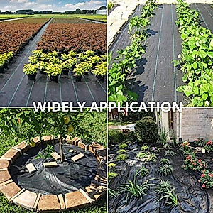 Ovege Heavy-Duty Garden Weed Barrier Landscape Fabric, 3ft x 50ft