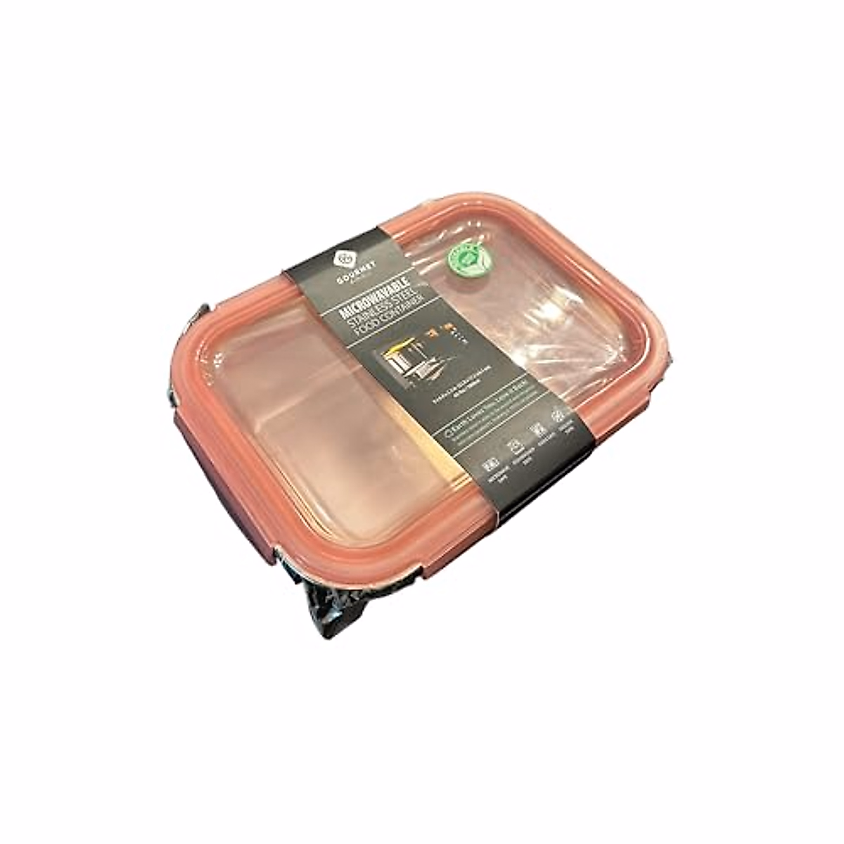 Gourmet Kitchen MICROWAVEABLE STAINLESS STEEL FOOD CONTAINER (PURPLE)