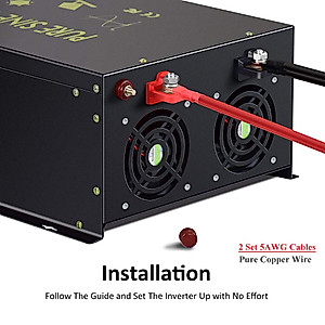 WZRELB 8000W 48V AC to 120V DC Pure Sine Wave Solar Power Inverter - RV, Camping, Solar System