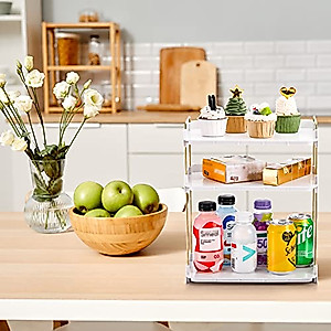 YOUEON 3 Tier Bathroom Counter Organizer, Bathroom Makeup Organizer, Bathroom Counter Shelf, Vanity Tray for Cosmetic, Perfume, Skincare, Bathroom, Bedroom, Kitchen