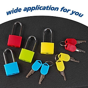 4 Pcs Suitcase Lock with Keys, Small Luggage Locks Metal Padlocks Luggage Padlocks Multicolor Mini Padlock Keyed Padlock for Backpack Locker Lock School Gym, 4 Colors