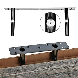 QEEIG Bathroom Shelves Over Toilet Wall Mounted Floating Shelves Farmhouse Shelf Toilet Paper Storage Small 16 inch Set of 3, Rusitc Grey (019-GY3)