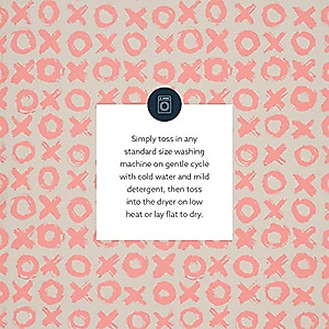 Linon Home Decor Products The Anywhere Washable Rug Boden Ivory & Pink 3' X 5' Accent Rug