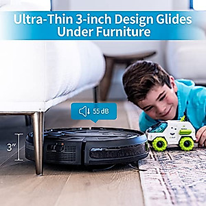 AIRROBO Robot Vacuum Cleaner with 2800Pa Suction Power, App Control, 120 Mins Runtime, Self-Charging Robotic Vacuum Cleaner for Low Carpet, Pet Hair, Hard Floors, P20