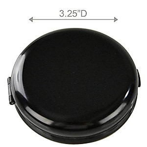 HOME-X Coin Dispenser, Hard Case Organizer and Storage for Coins, Small Money Sorter and Coin Holder for Collectors, 3 ¼" D x 1 ¼" H, Black