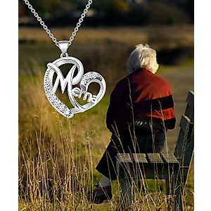 TIIMG Mema Necklace Grandma Gifts Best Mema Gifts Mothers Day Gift Gift for mema (MEMA ST necklace)