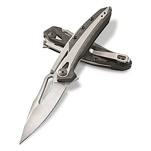 Zero Tolerance Original 0990, CPM 20CV Spear Point Pocket Knife, 3.25-in. Blade, Manual KVT Ball Bearings Opening, Inset Liner Lock (0990), Multicolor, Cotton Jersey