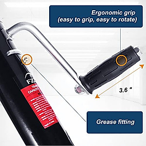 FZZD 2000lbs Trailer Jack with Wheel, Heavy Duty Swivel Boat Trailer Jack, 12" Lift, for RV Boat