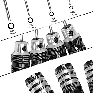 Speedybee RC Hex Driver Kit: 4pcs RC Tools Set 1.5mm 2.0mm 2.5mm 3.0mm Screw Driver for FPV Drone Quadcopter RC Car Helicopter Models
